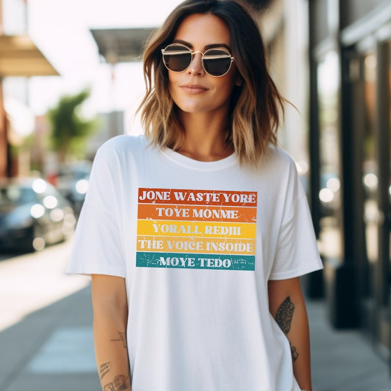 Jone Waste Yore Toye Monme Yorall Rediii Vintage Stripe Quote Graphic ...