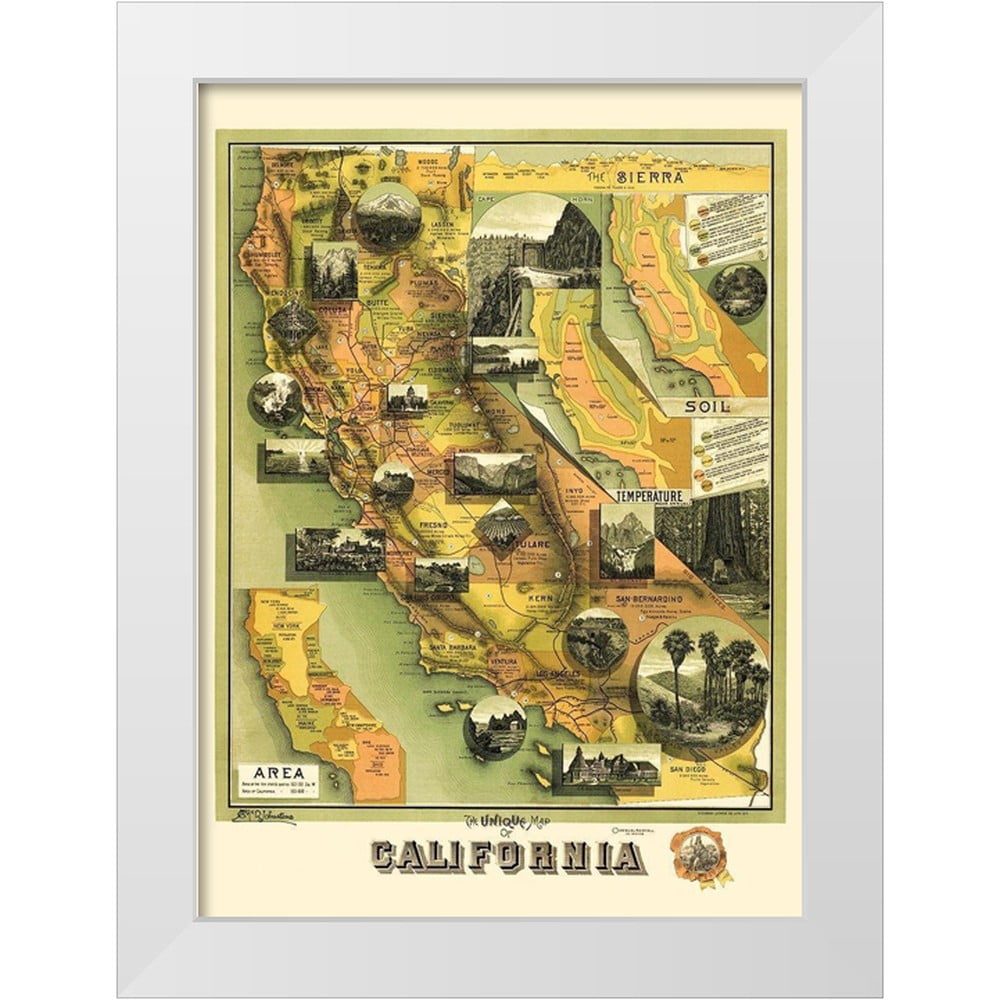 Jones 14x18 White Modern Wood Framed Museum Art Print Titled ...