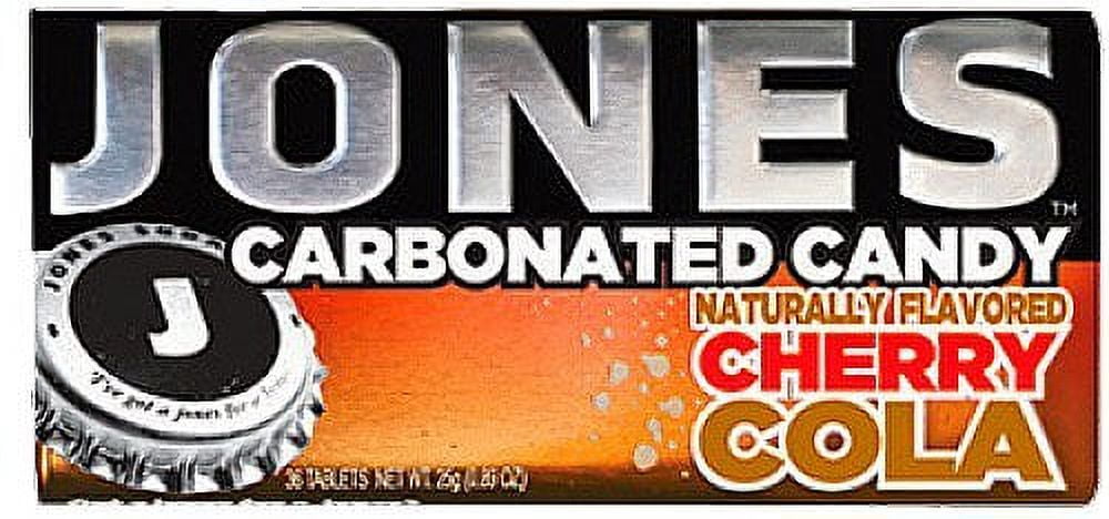 Jones Soda Cherry Cola Carbonated Candy, Sweet Fizzy Flavor, 8-Pack 25g ...