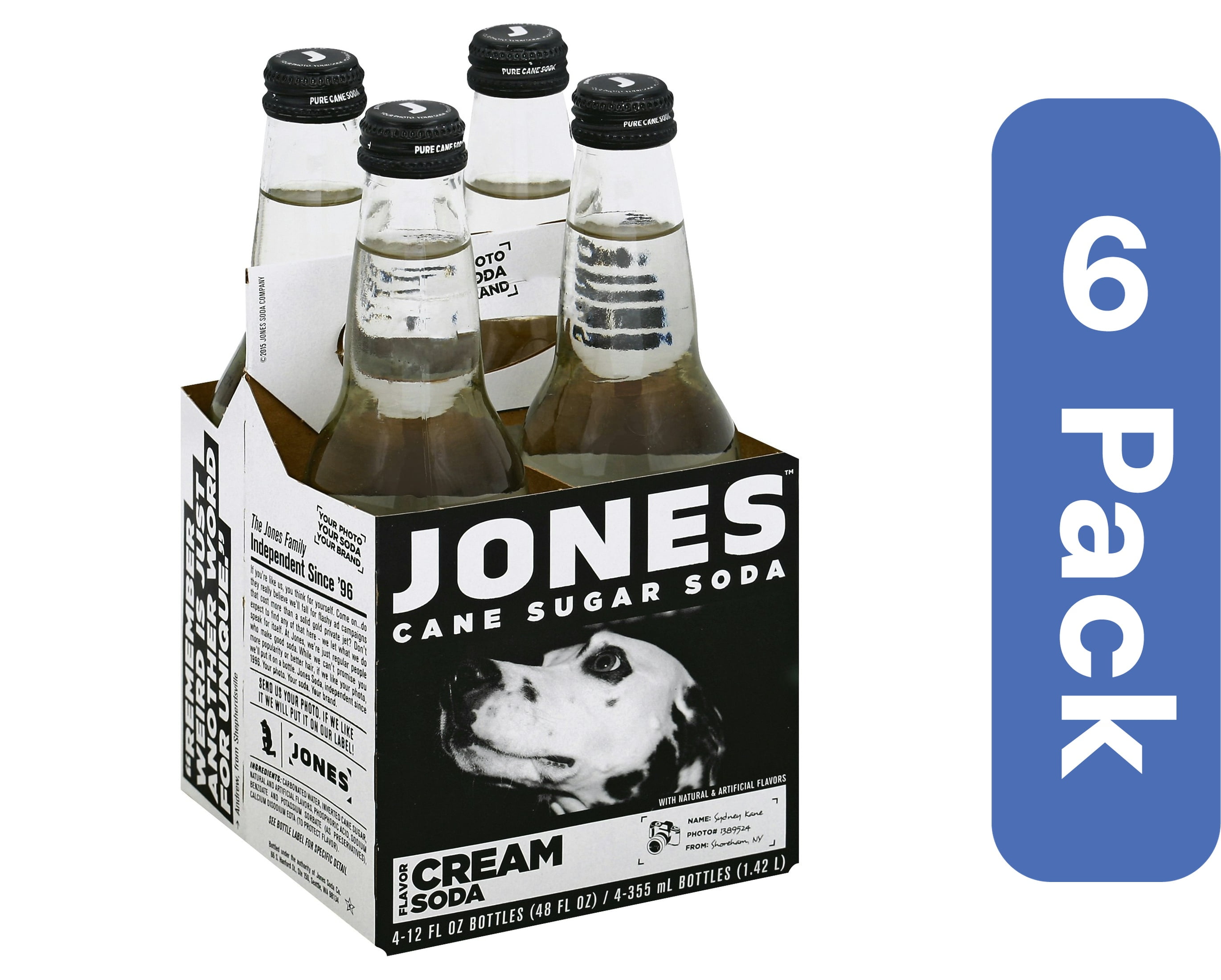Jones Cream Soda 4-Pack 48 fl oz (Pack Of 6) - Walmart.com