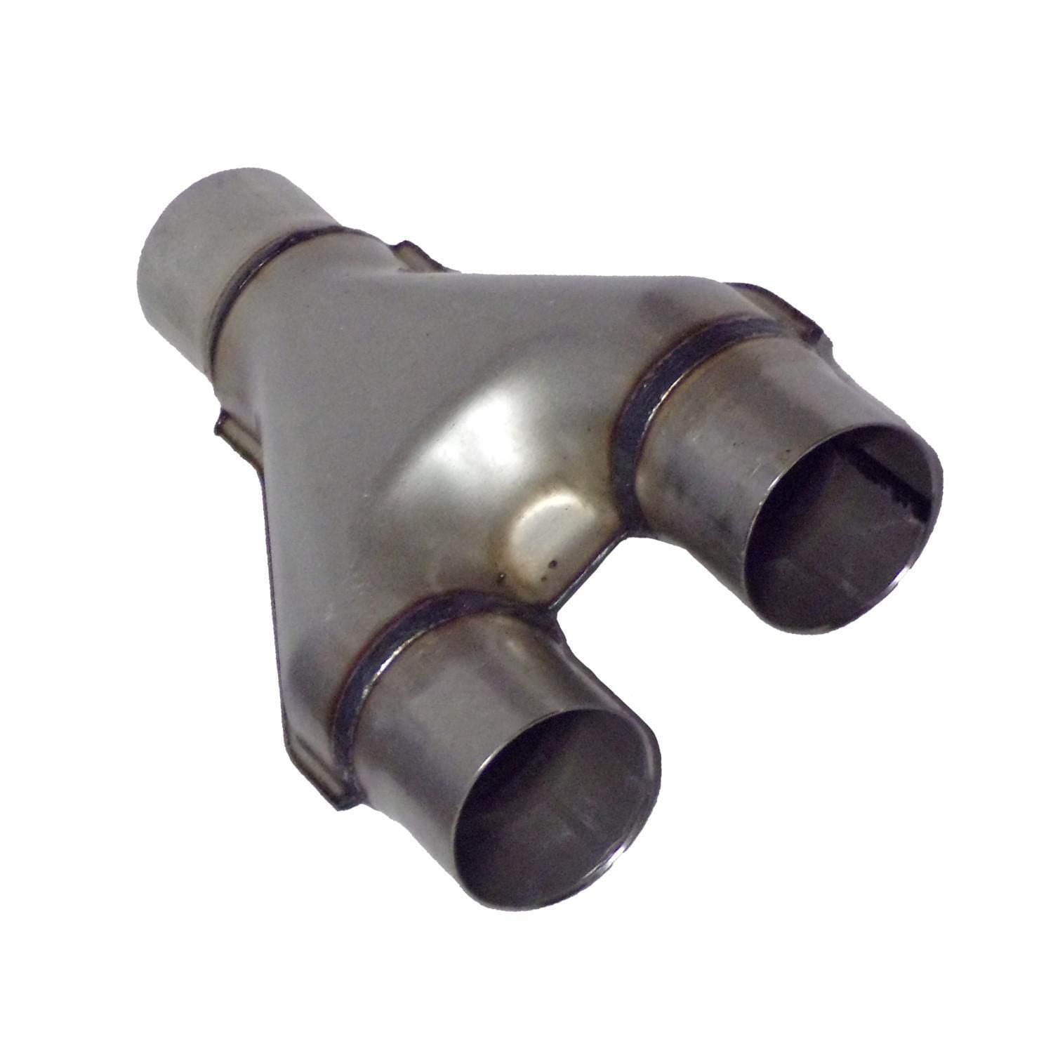Jones Exhaust SU3-3 Aluminized Stamped Y-Pipe 2.25 Single Pipe 2.25 ...