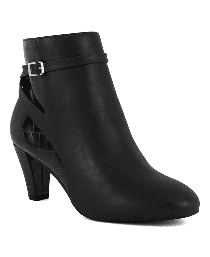 Jones New York BLACK Women's Helini Round Toe Heeled Dress Booties, US ...