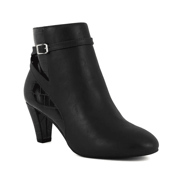Jones New York BLACK Women's Helini Round Toe Heeled Dress Booties, US ...