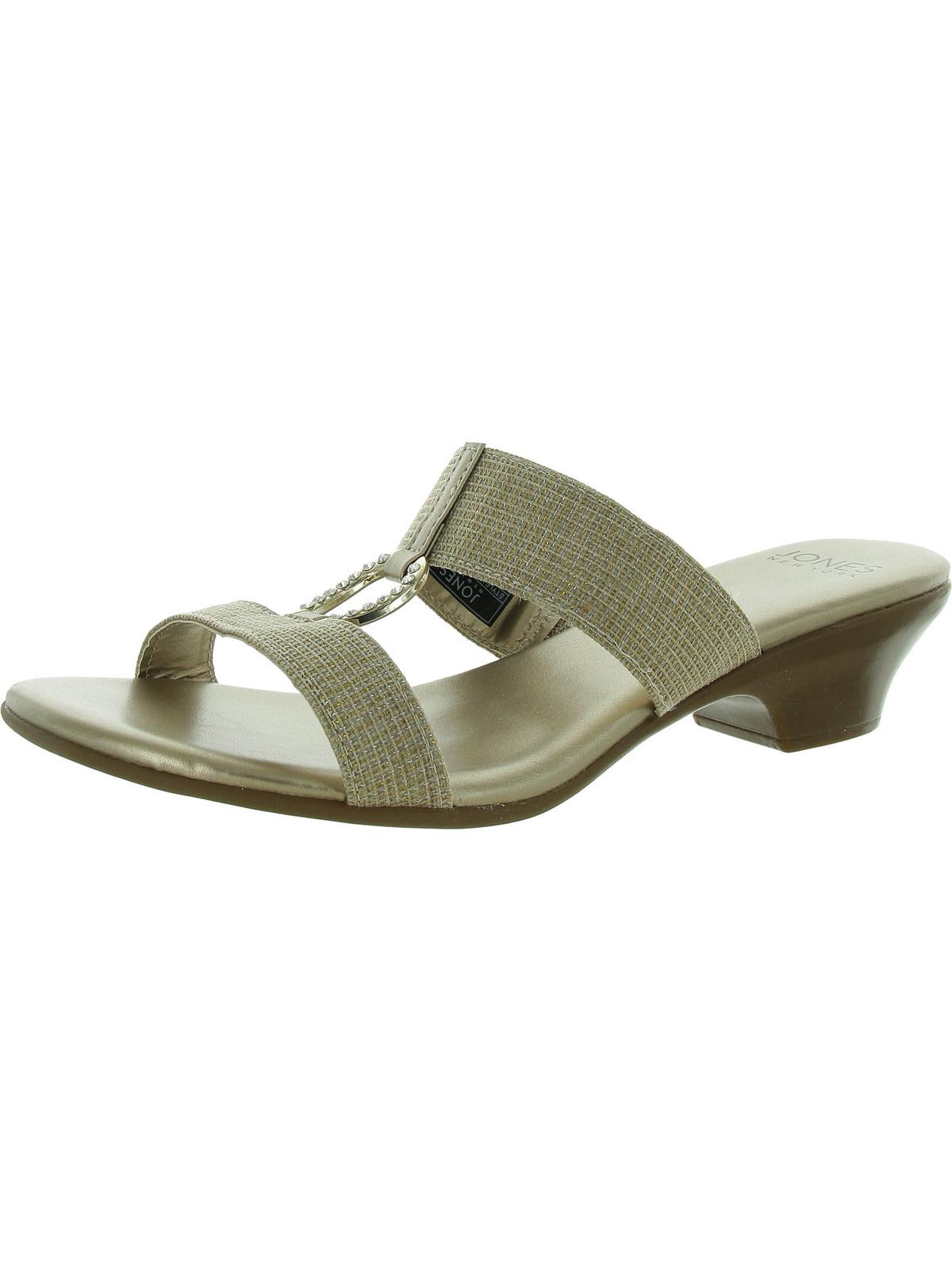 Jones New York Womens Eanna Embellished Slip-On Wedge Sandals - Walmart.com