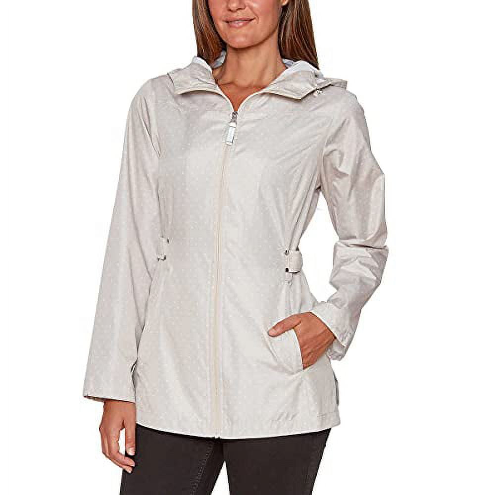 Jones New York Womens Parka in a Pocket Rain Jacket Color: L, Size ...