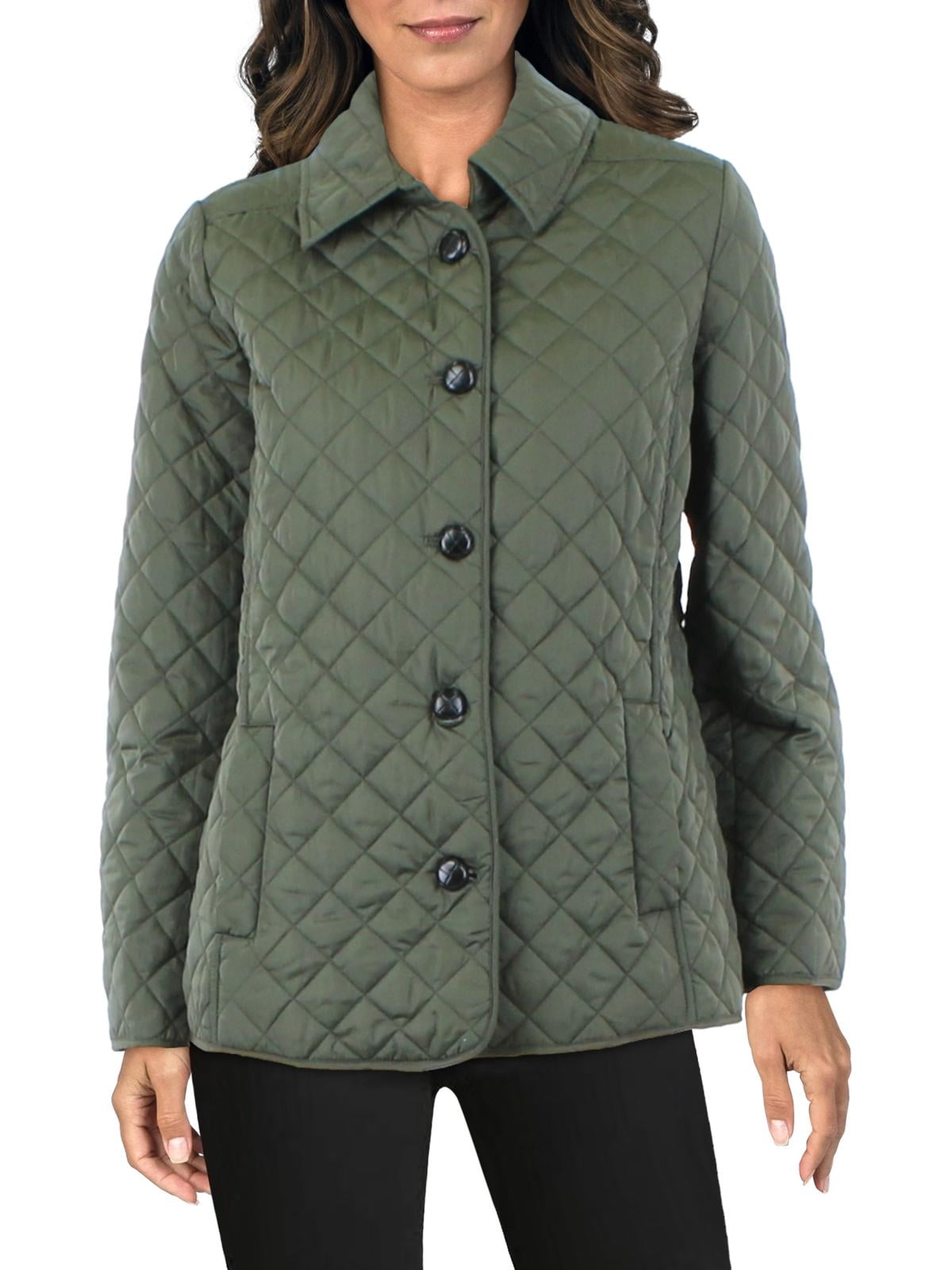 Jones New York Womens Quilted Warm Quilted Coat - Walmart.com