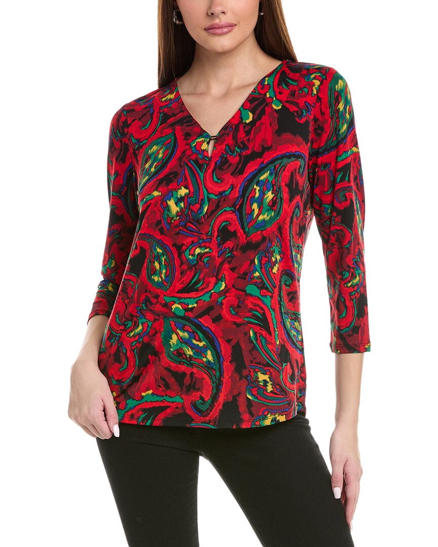 Jones New York womens Moss Crepe Top, m, Red - Walmart.com