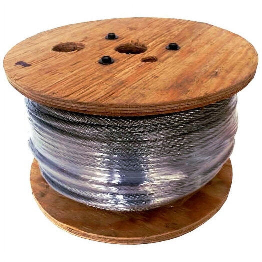 Jones-Sports 500' 1/4" 7x7 Steel Aircraft Cable No Clamps - Walmart.com