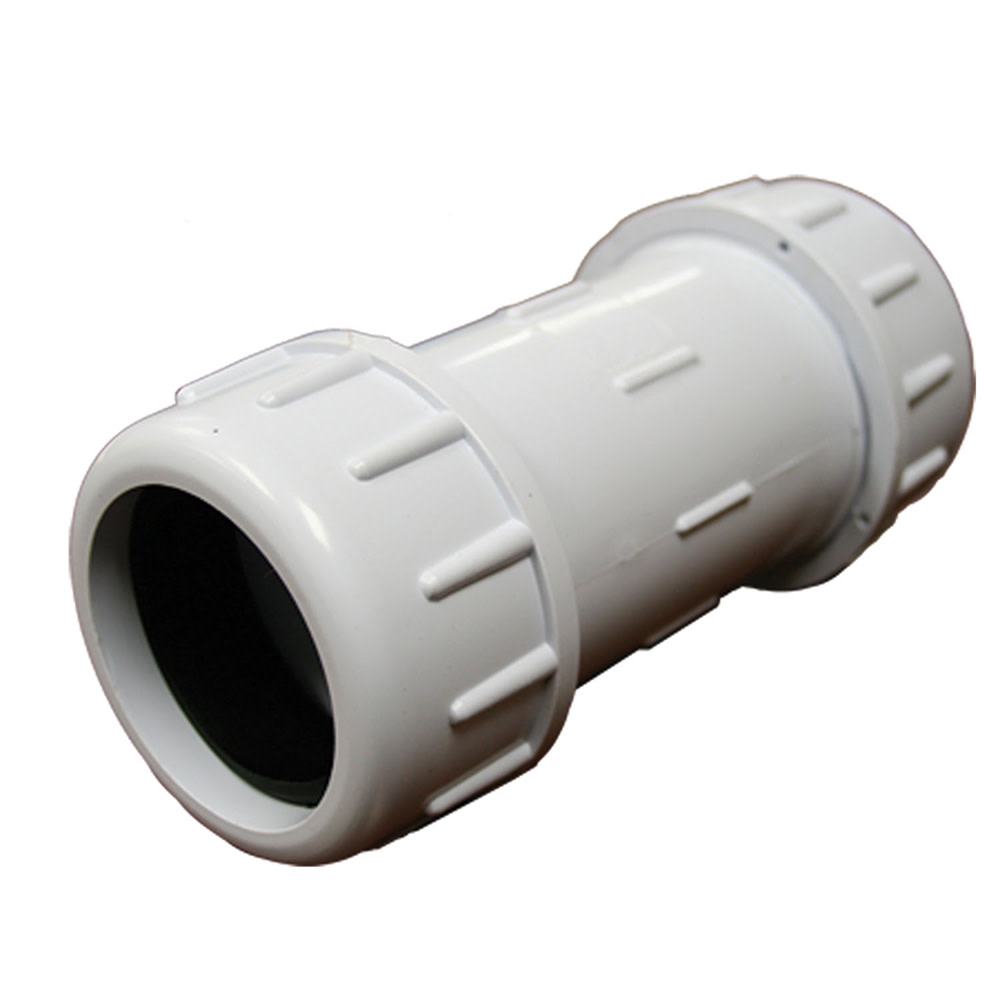 Jones Stephens C12100 1 Pvc Ips Compression Coupling - White - Walmart.com