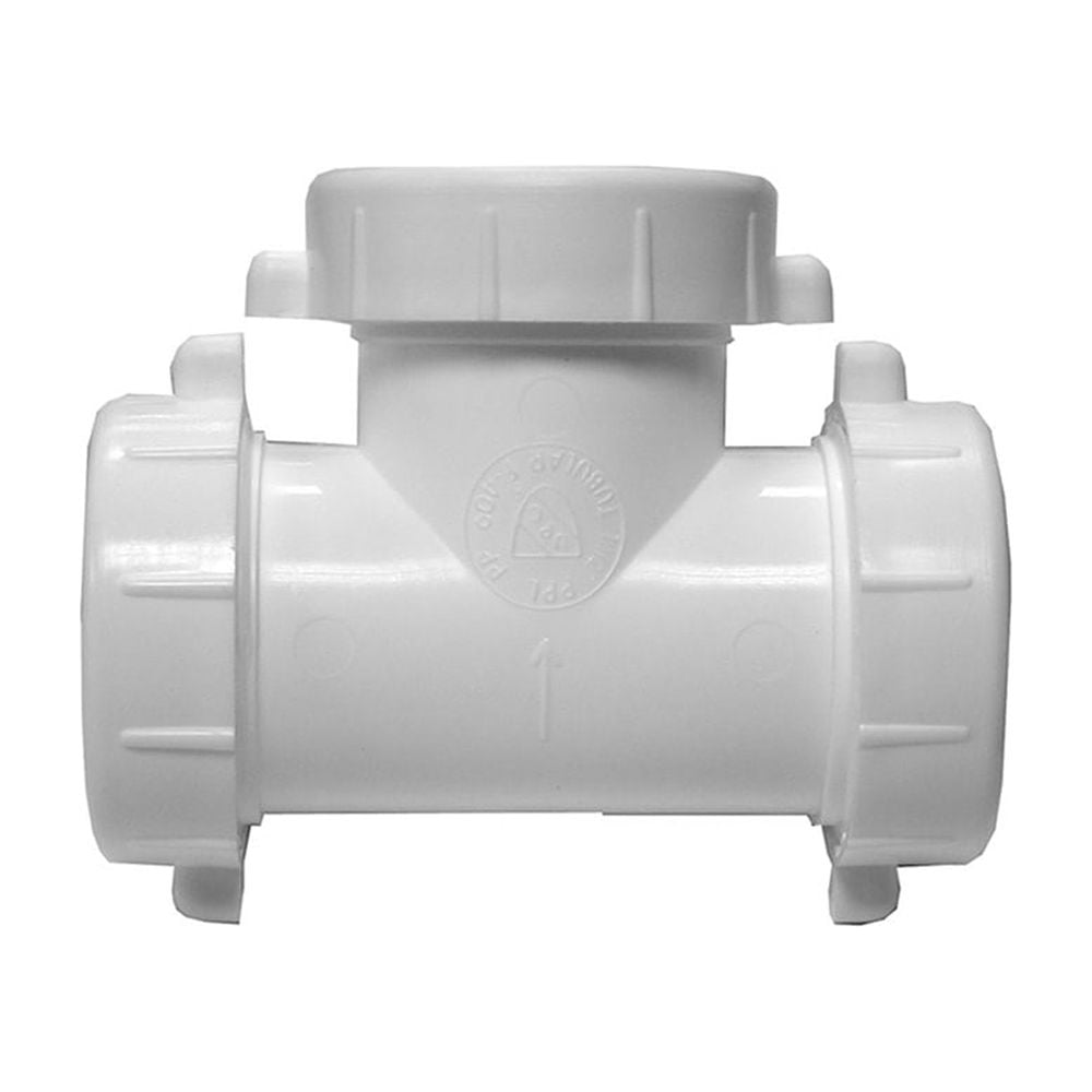 Jones Stephens P37400 1.5 in. Slip Joint Tee PVC With 1.25 in. Washer ...