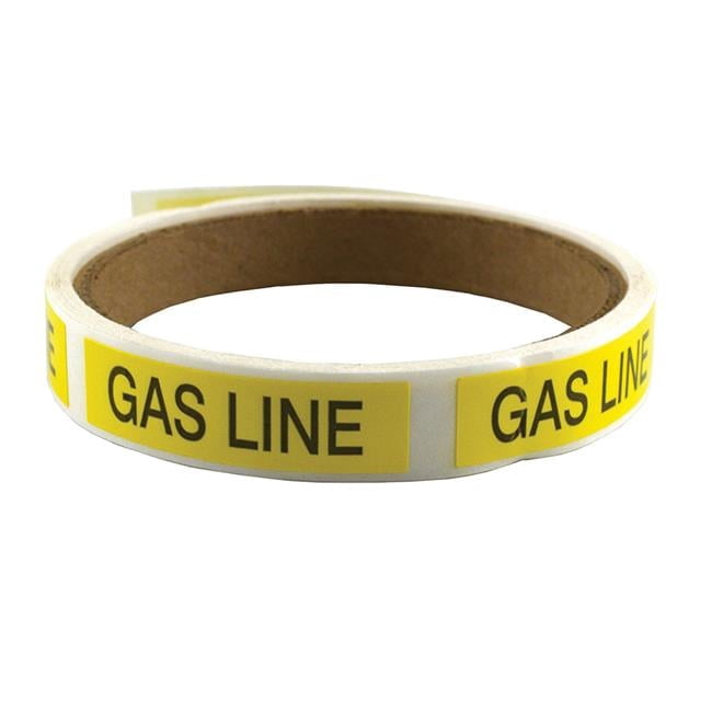 Jones Stephens Yellow Gas Line Marking Labels, 100 per Roll - Walmart.com