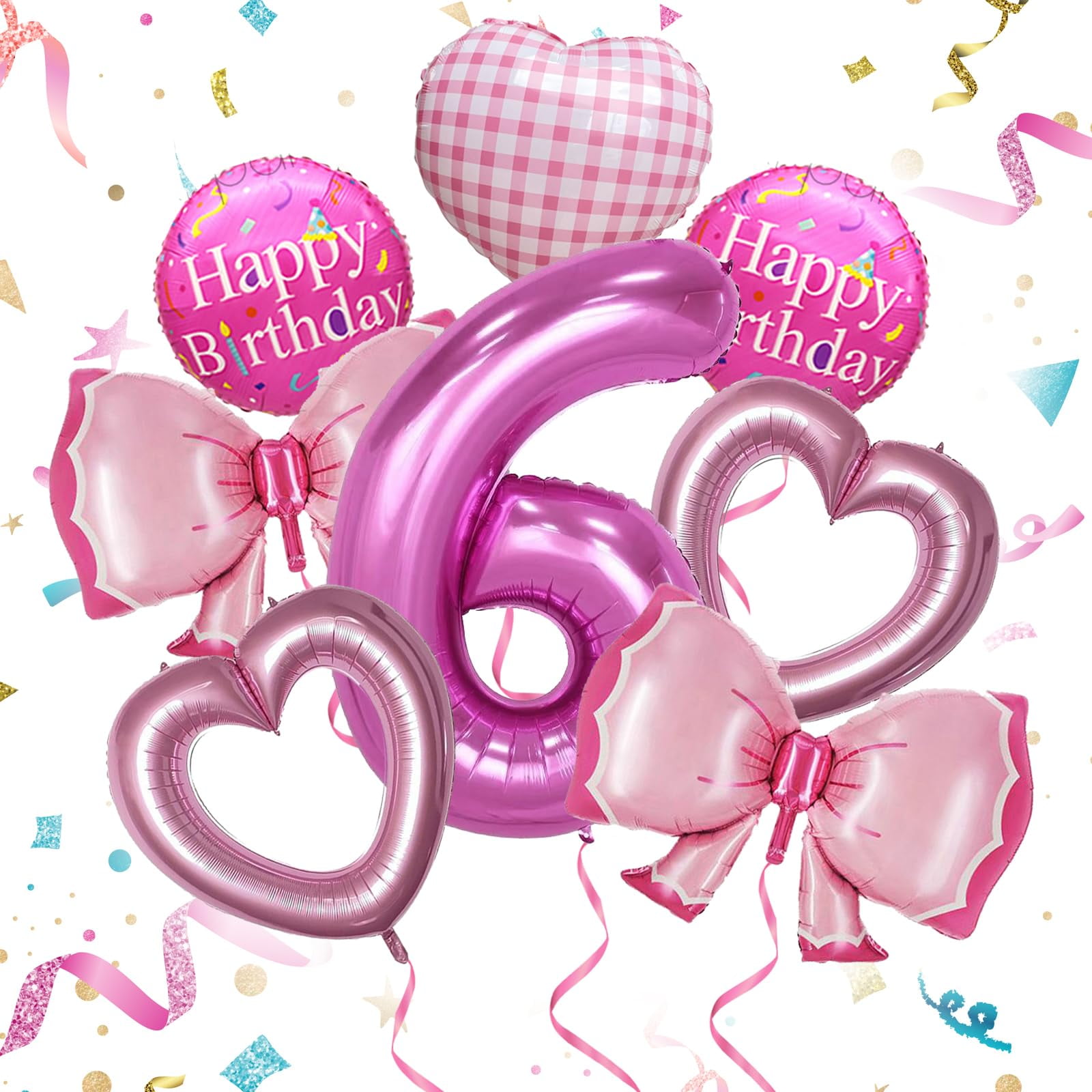 JonesLi 8-Pack Balloon Set - Large ZLK1 Bow Balloons for 6th Year ...