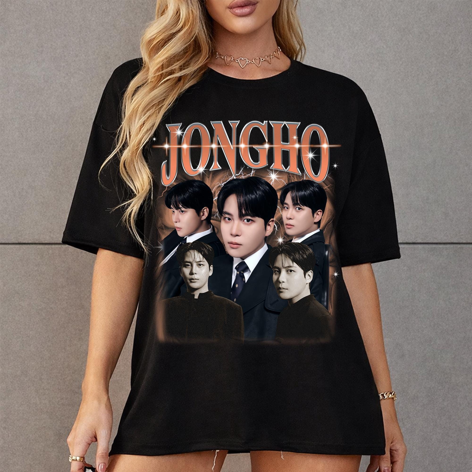 Jongho Ateez 90s Bootleg Graphics T-shirt, Ateez Golden Hour Part 4 ...