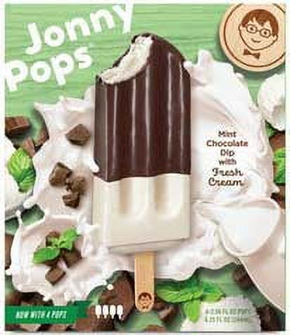 JonnyPops Vanilla Mint Chocolate and Cream Smoothie Pops, 2.06 Fluid ...