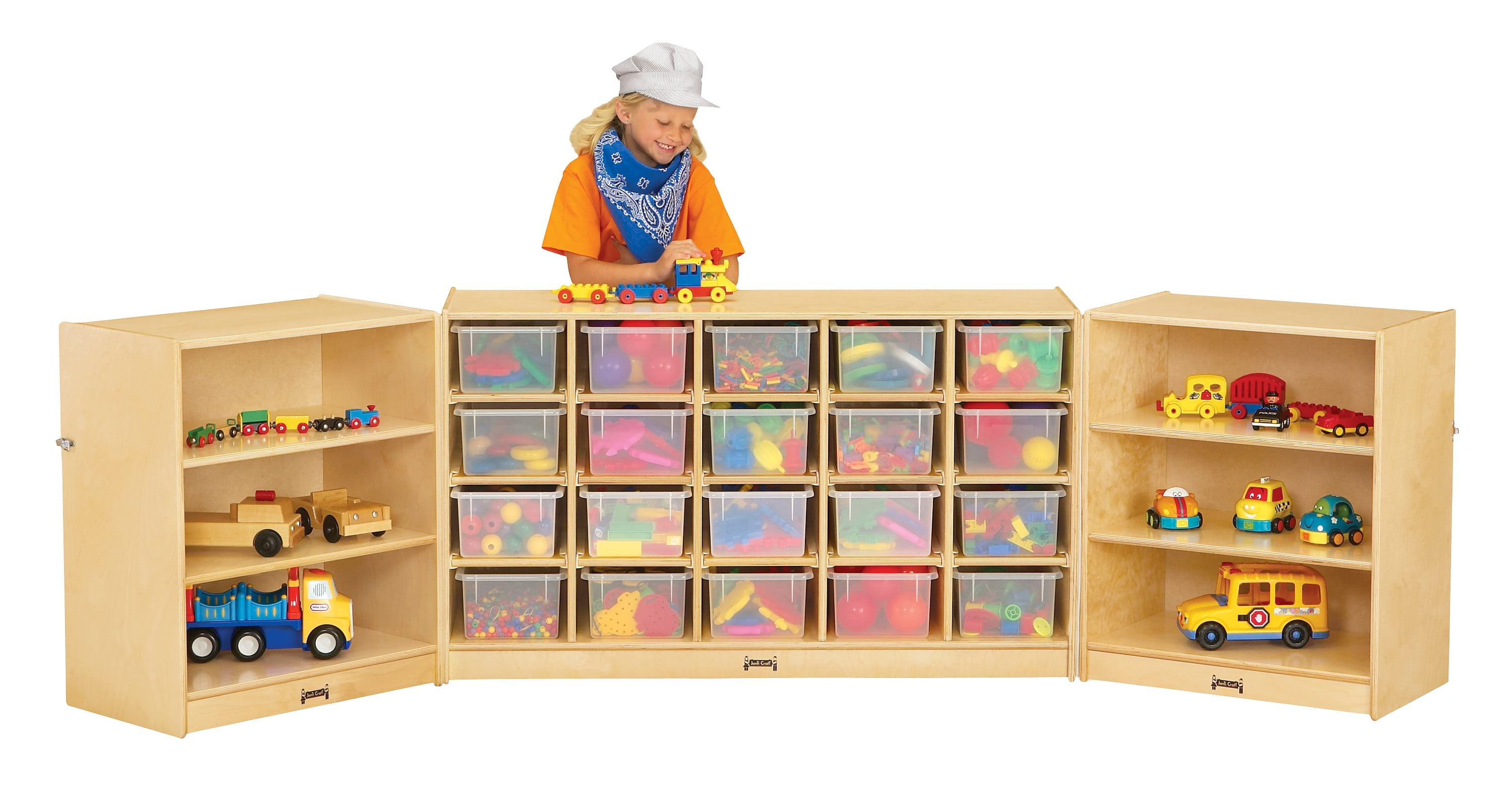 20 Cubbie-Tray Triple Fold-n-Lock - with Clear Trays - Walmart.com