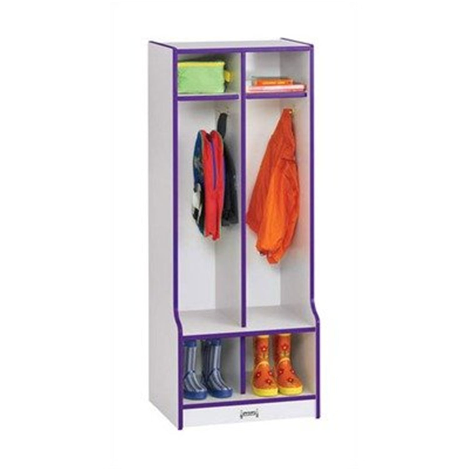 2 Section Coat Locker with Step - Blue - Walmart.com