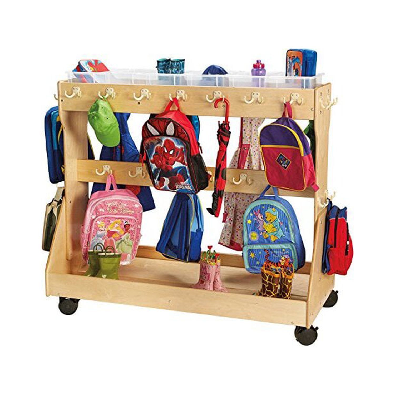 Jonti-Craft Mobile Backpack Cart ? with Clear Cubbie-Trays - Walmart.com