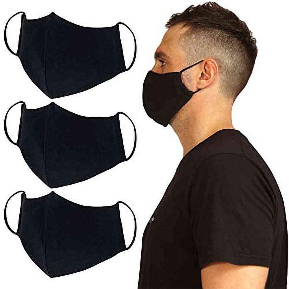 Joob Joob Black Cloth Face Masks for Men - 3 Pack Unisex Face Mask ...