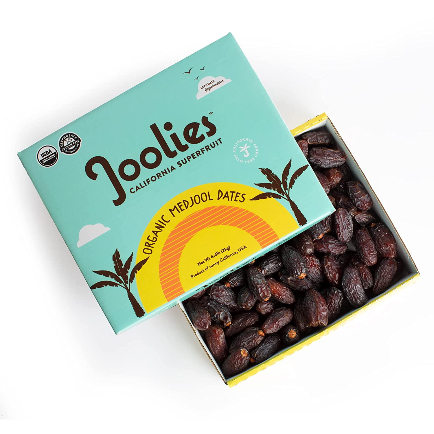 Joolies Organic Whole Medjool Dates | Large/Jumbo Grade, 4.4 Pound Eco ...