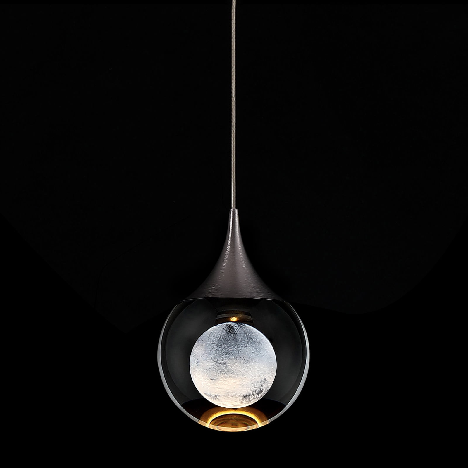 JoollySun Crystal Mini Pendant Light: Modern LED Light Fixtures Ceiling ...