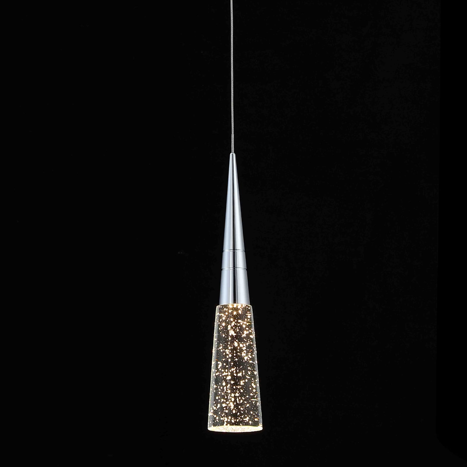 JoollySun Modern Mini LED Crystal Pendant Light in Polished Chrome for ...