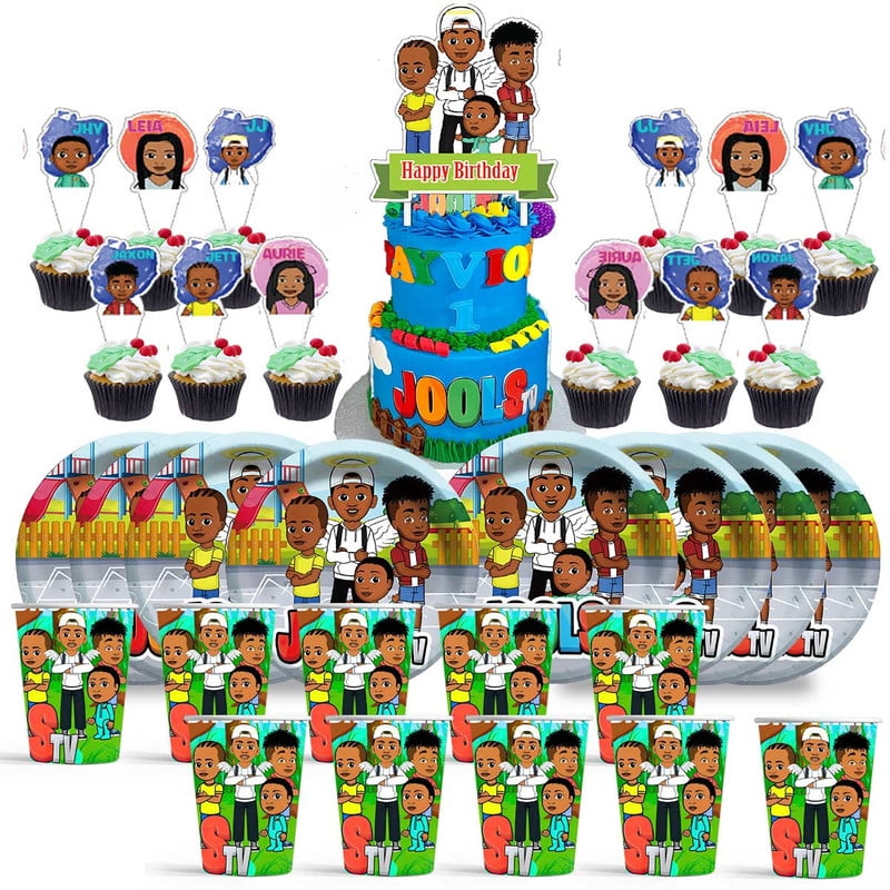 Jools TV Birthday Cups Party Supplies Plates Decorations Cake Topper ...