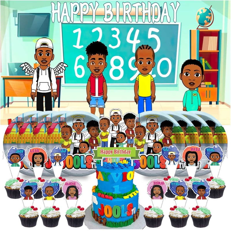 Jools TV Birthday Plates Supplies Decorations Decor Backdrop Banner ...