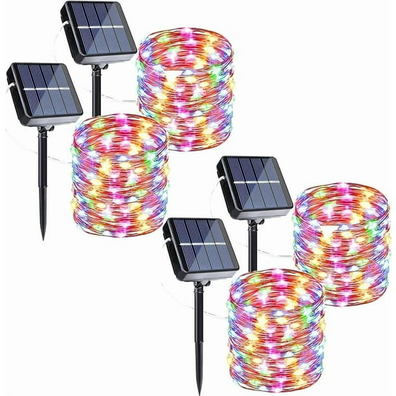 Joomer Orange Purple Halloween Solar String Lights - 2 Pack Total 80FT ...
