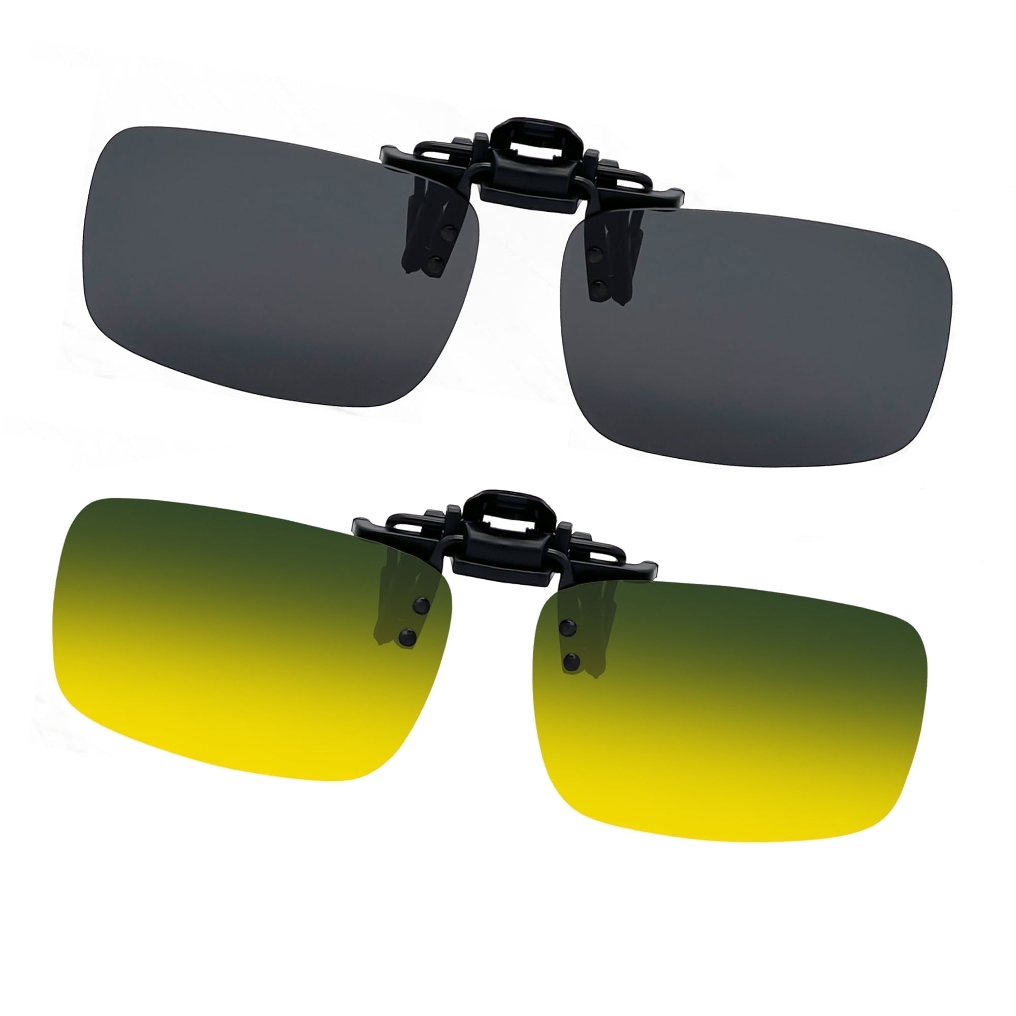 Joopin 2 Pairs Polarized Clip-on Sunglasses Flip Up UV400 Protection ...