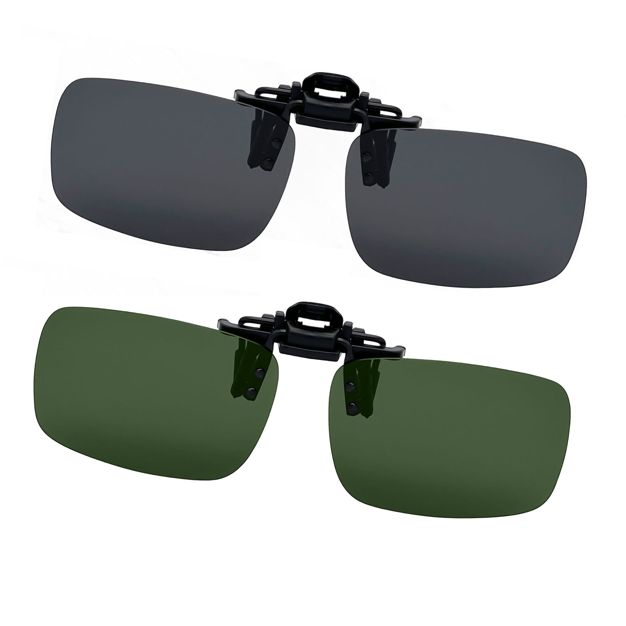 Joopin 2 Pairs Polarized Clip-on Sunglasses Flip Up UV400 Protection ...