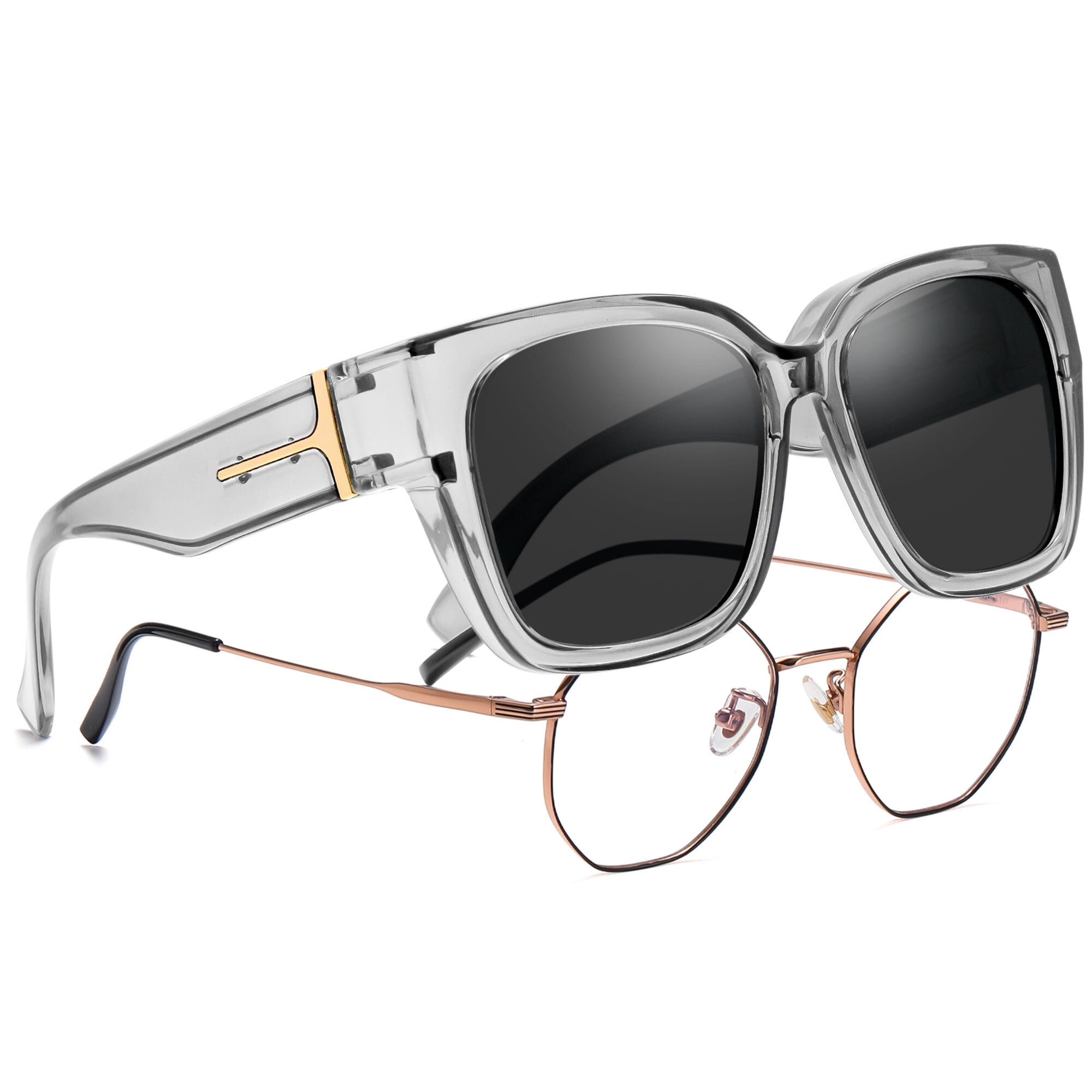 Joopin Fit Over Wrap Sunglasses Polarized Lens Wear Over Eyeglasses 100 ...