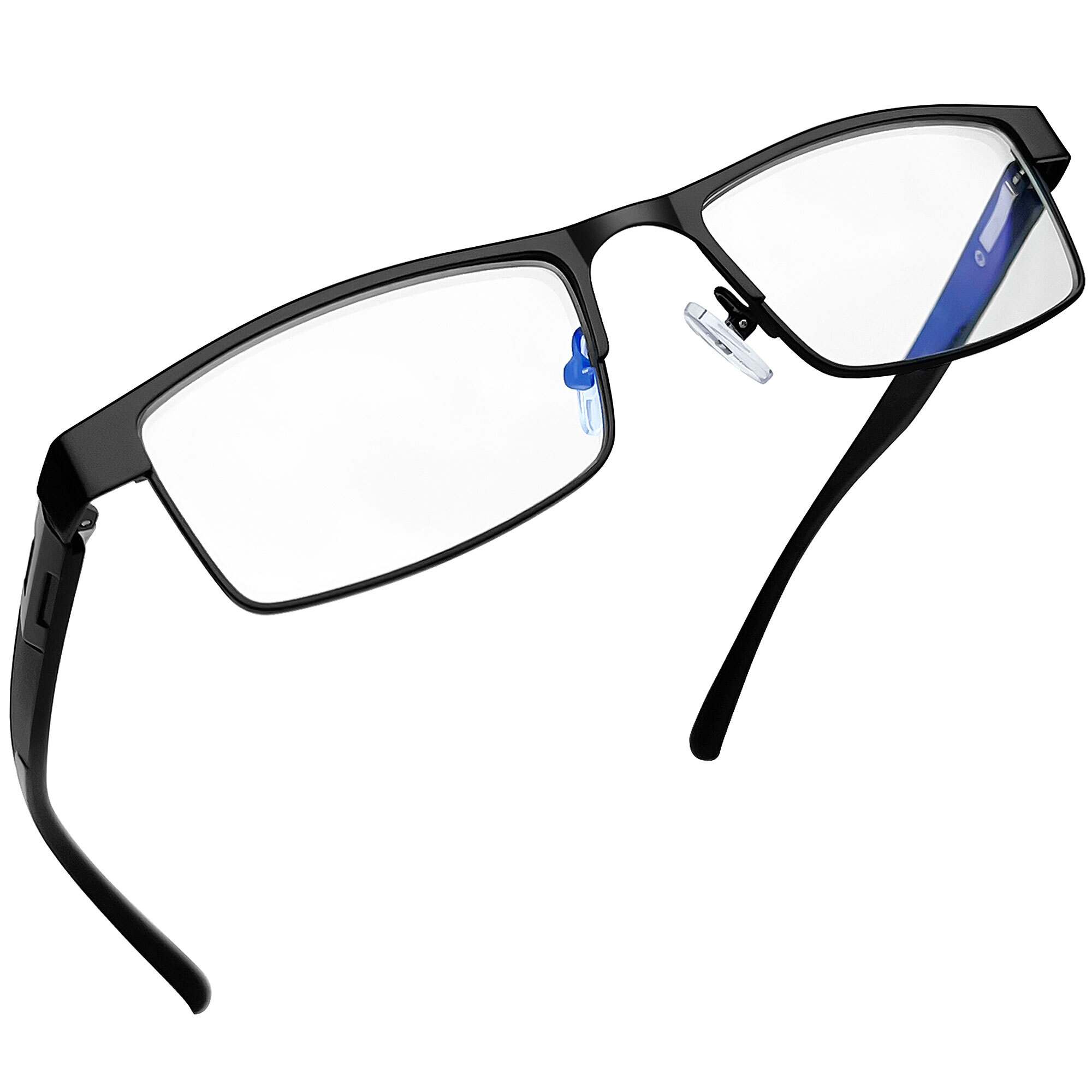 Tango Optics Round Metal Eyeglasses Frame Luxe Reading Stainless Steel ...