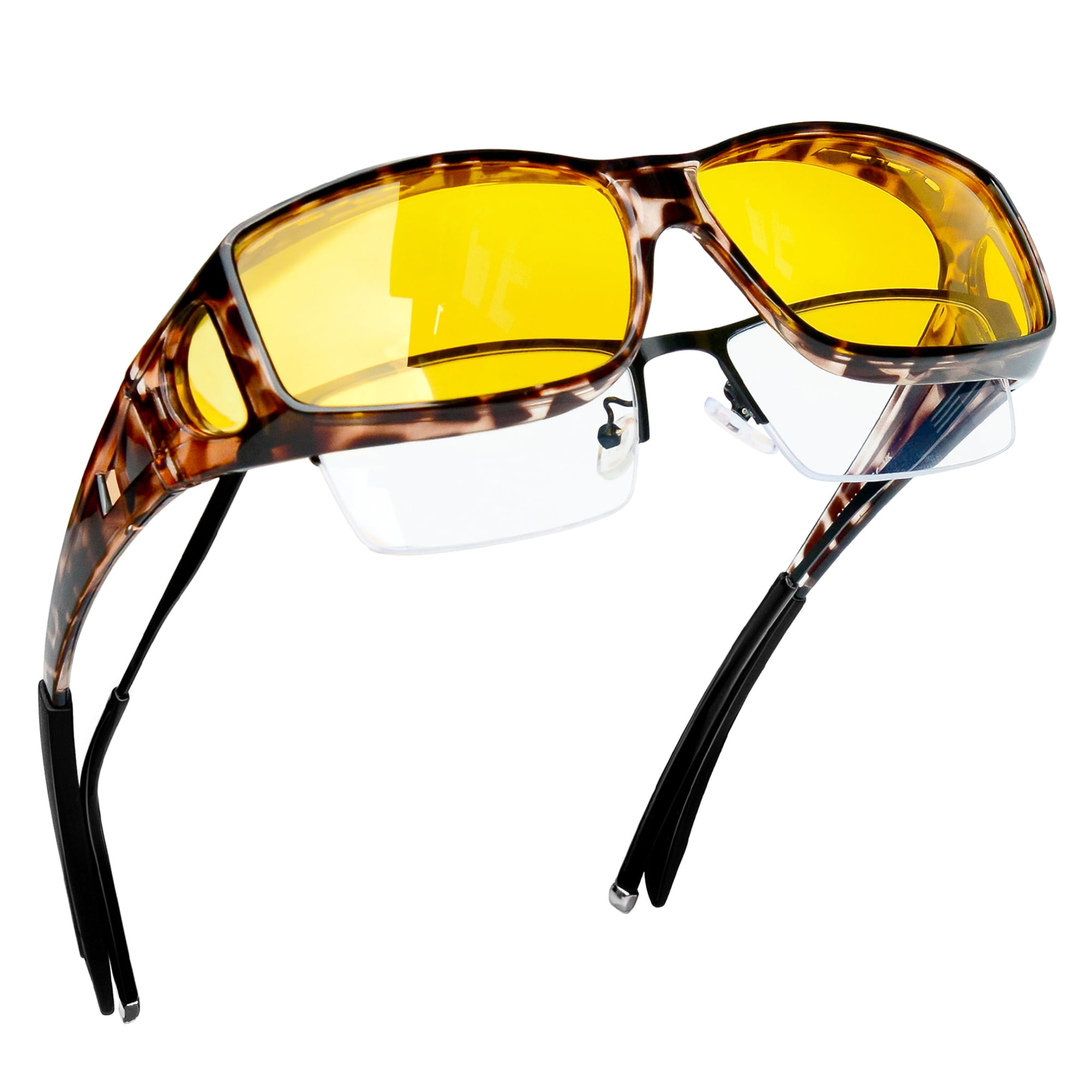 Joopin Night Vision Glasses Fit Over Glasses for Men Women, Night ...