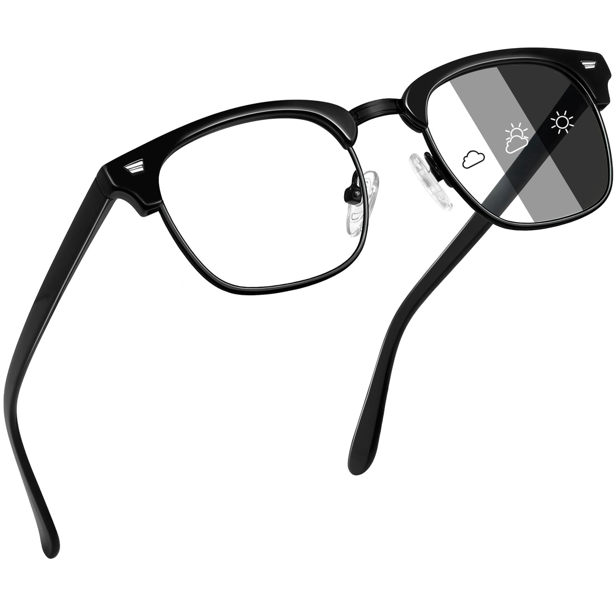 Joopin Photochromic Blue Light Blocking Glasses, Lightweight TR90 Frame ...