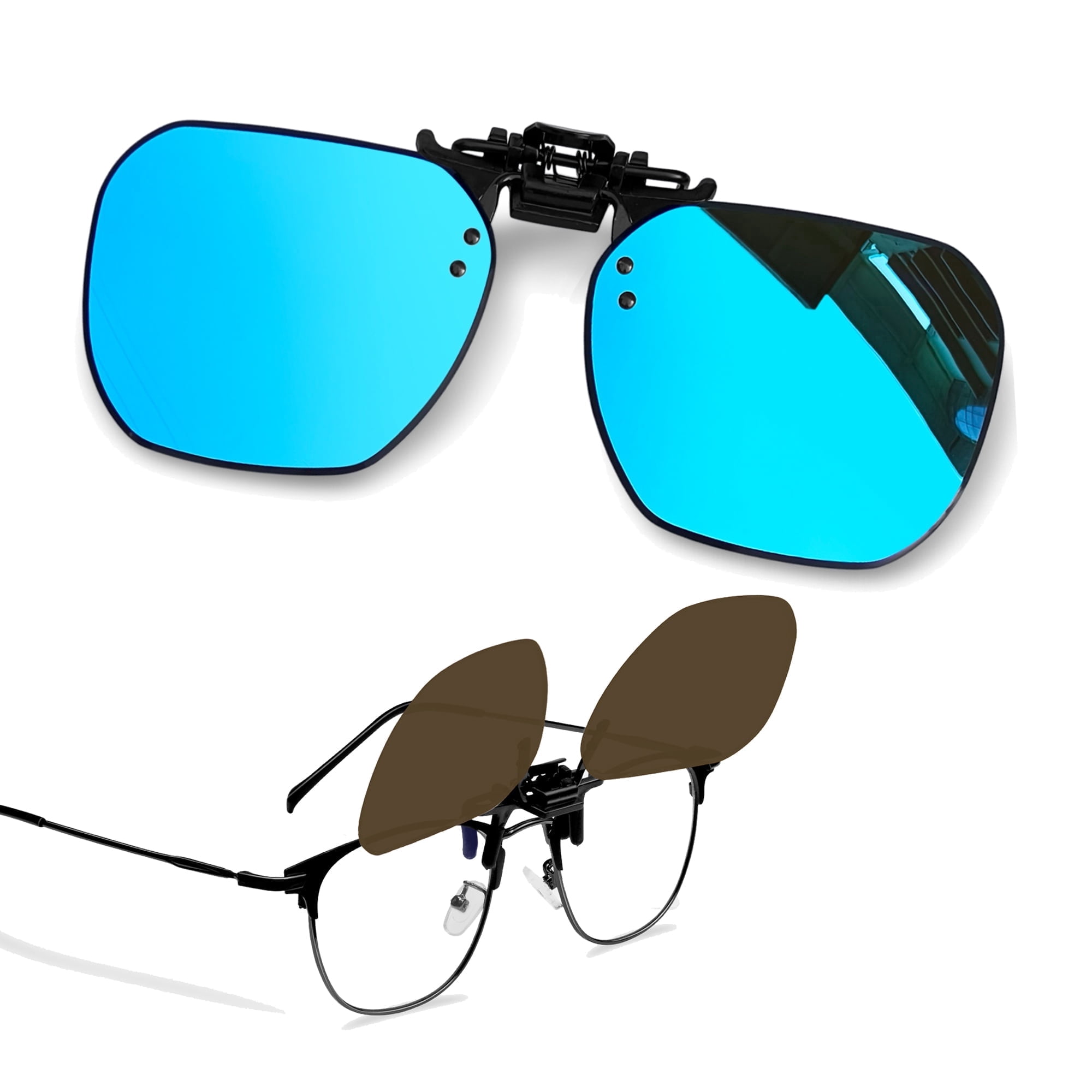 Joopin Polarized Clip On Sunglasses Flip Up UV400 Protection Anti Glare ...