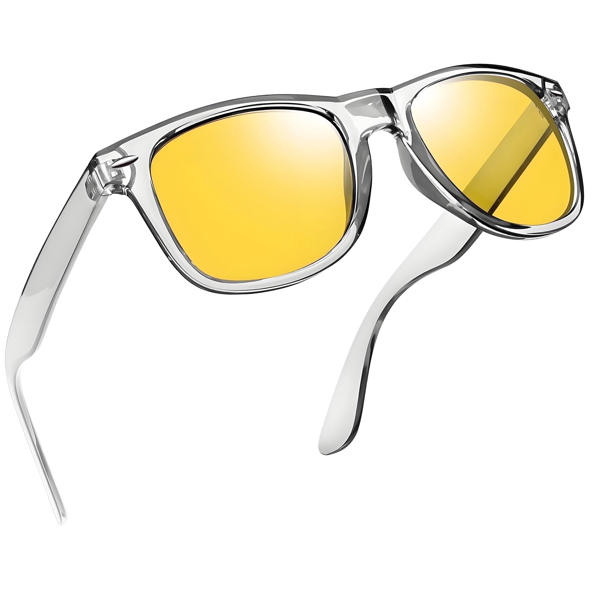 Joopin Retro Square Night Vision Glasses for Men Women, Night Driving ...