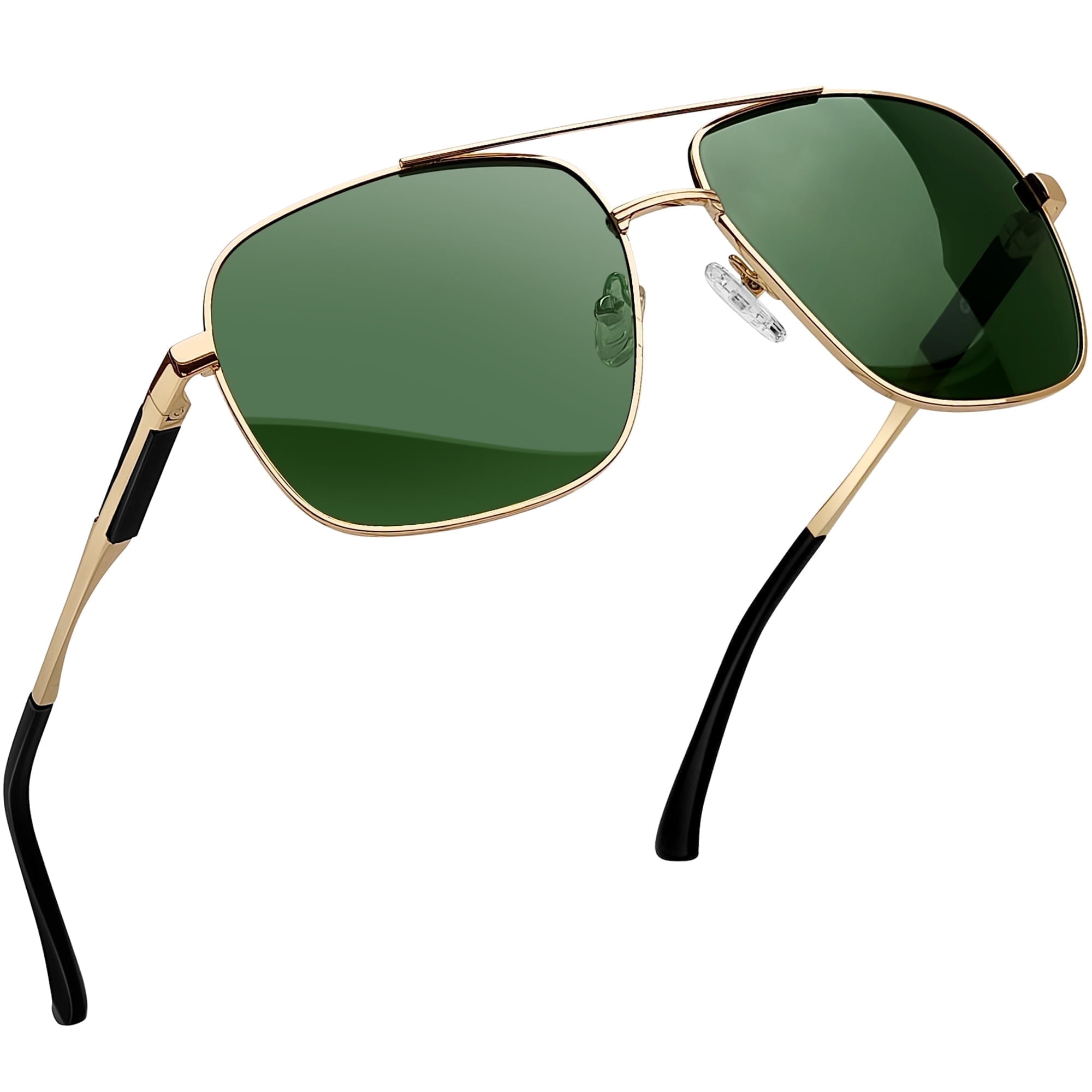 Joopin Polarized Rectangle Aviator Sunglasses, Metal Frame, UV400 for ...