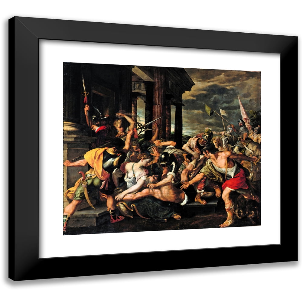 Joos van Winghe 22x20 Black Modern Framed Museum Art Print Titled - Delilah's Betrayal and ...