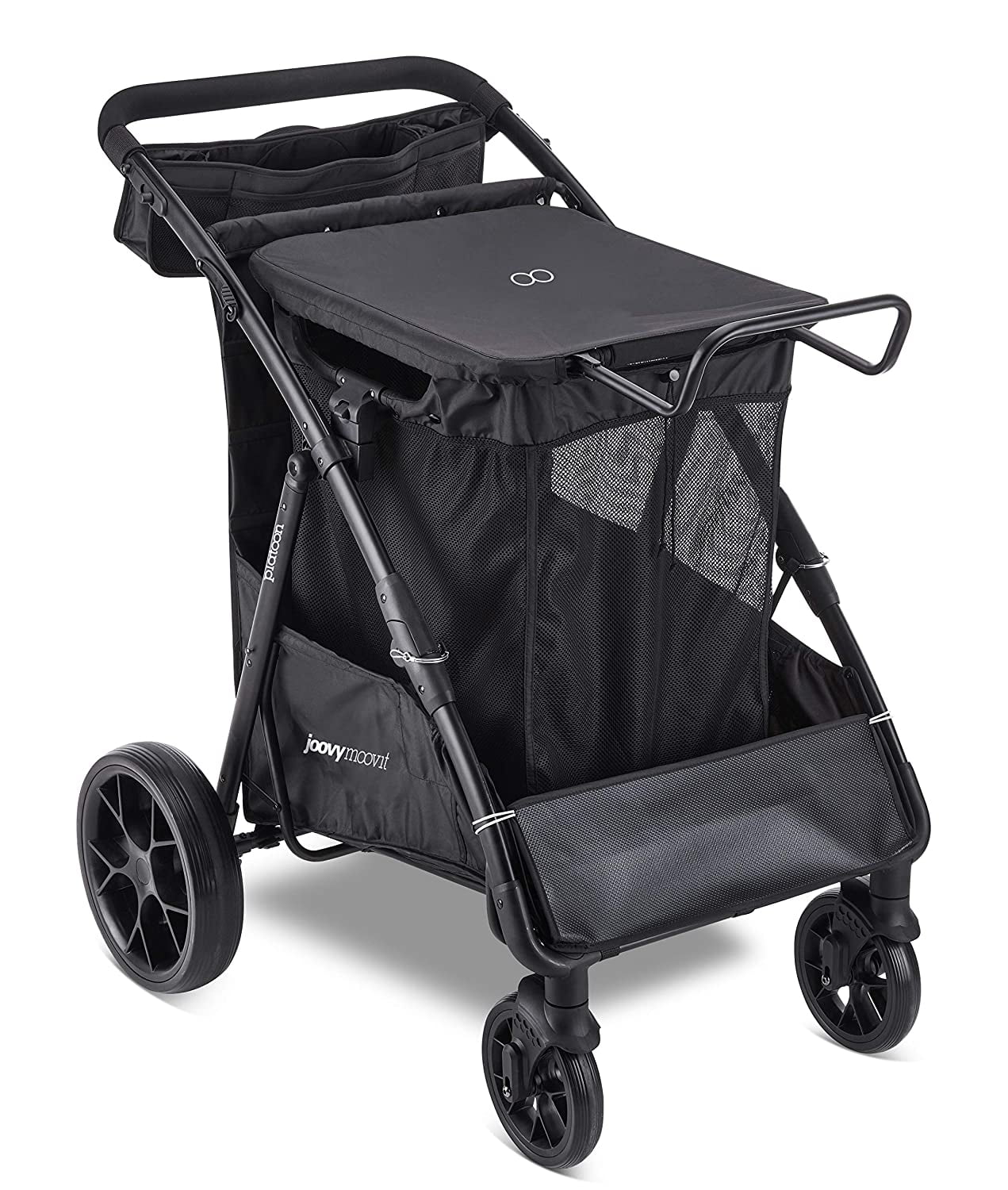 Joovy Platoon Black Outdoor Cart-Wagon with Big All-Terrain Wheels ...