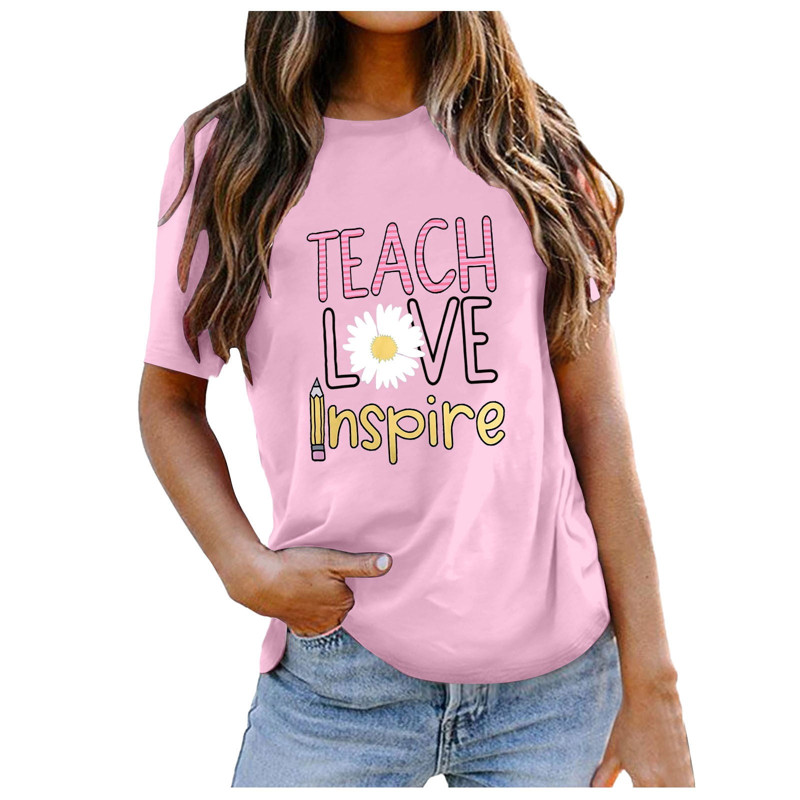 Joower Cute Teacher Tees 2024 Teacher Outfits Reading Teacher Shirts ...
