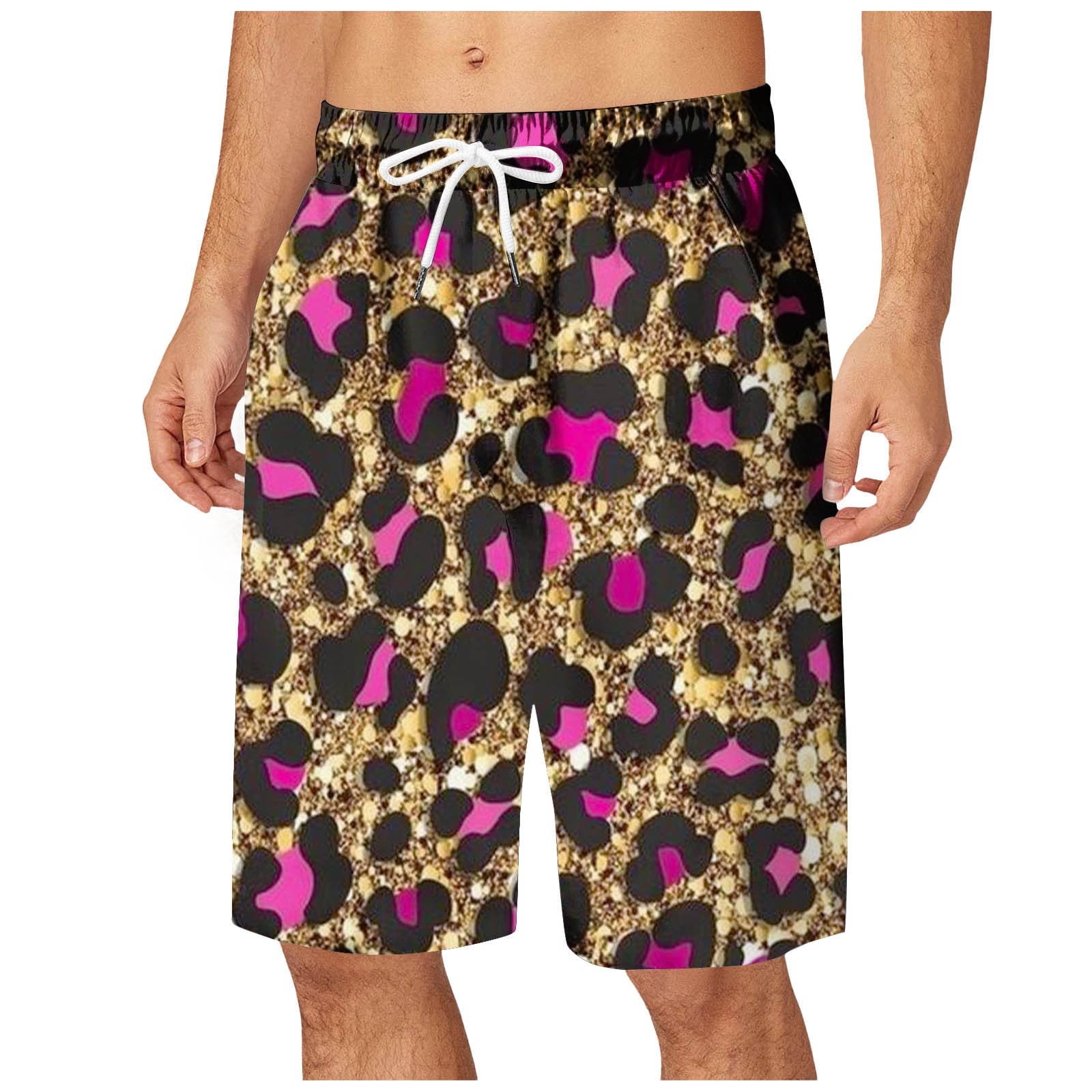 Joower Mens Extra Long Board Shorts Short Shorts For Men Mens Trunks 5 Inch Swimsuit Mesh Beach