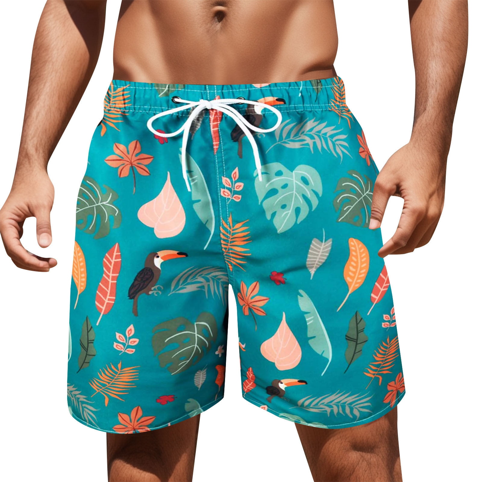 Joower Mens Shorts with Compression Liner - Men Swim Bluey Swim Trunks ...