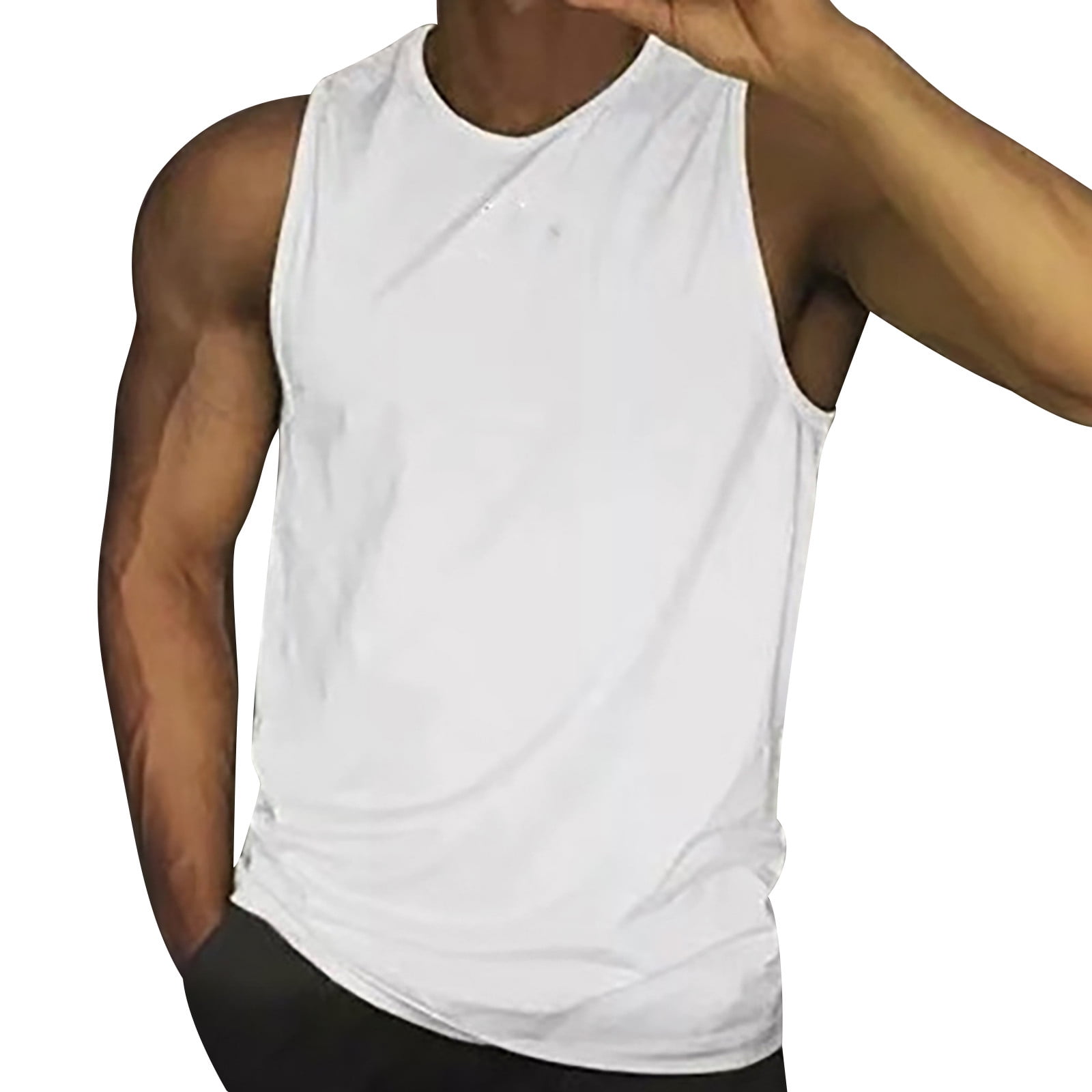 Joower Mens White Tank Top Tanks for Men Camisetas Para Hombre Mens ...