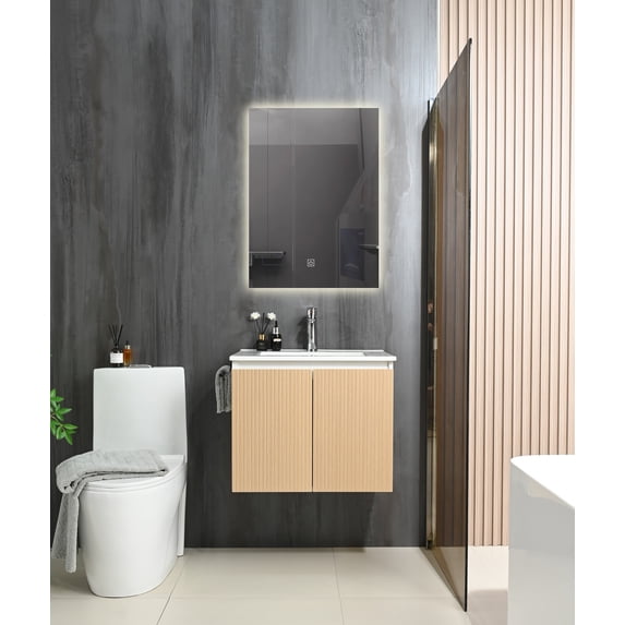 Jopath 24" Floating Bathroom Vanity Set, Wall Mounted Bathroom Cabinet ...