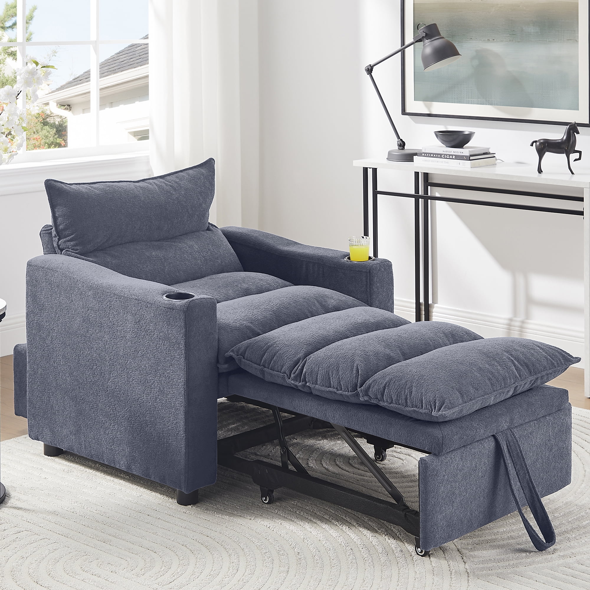 Jopath 3 in 1 Convertible Sleeper Chair Bed,Sleeper Sofa Chair with ...