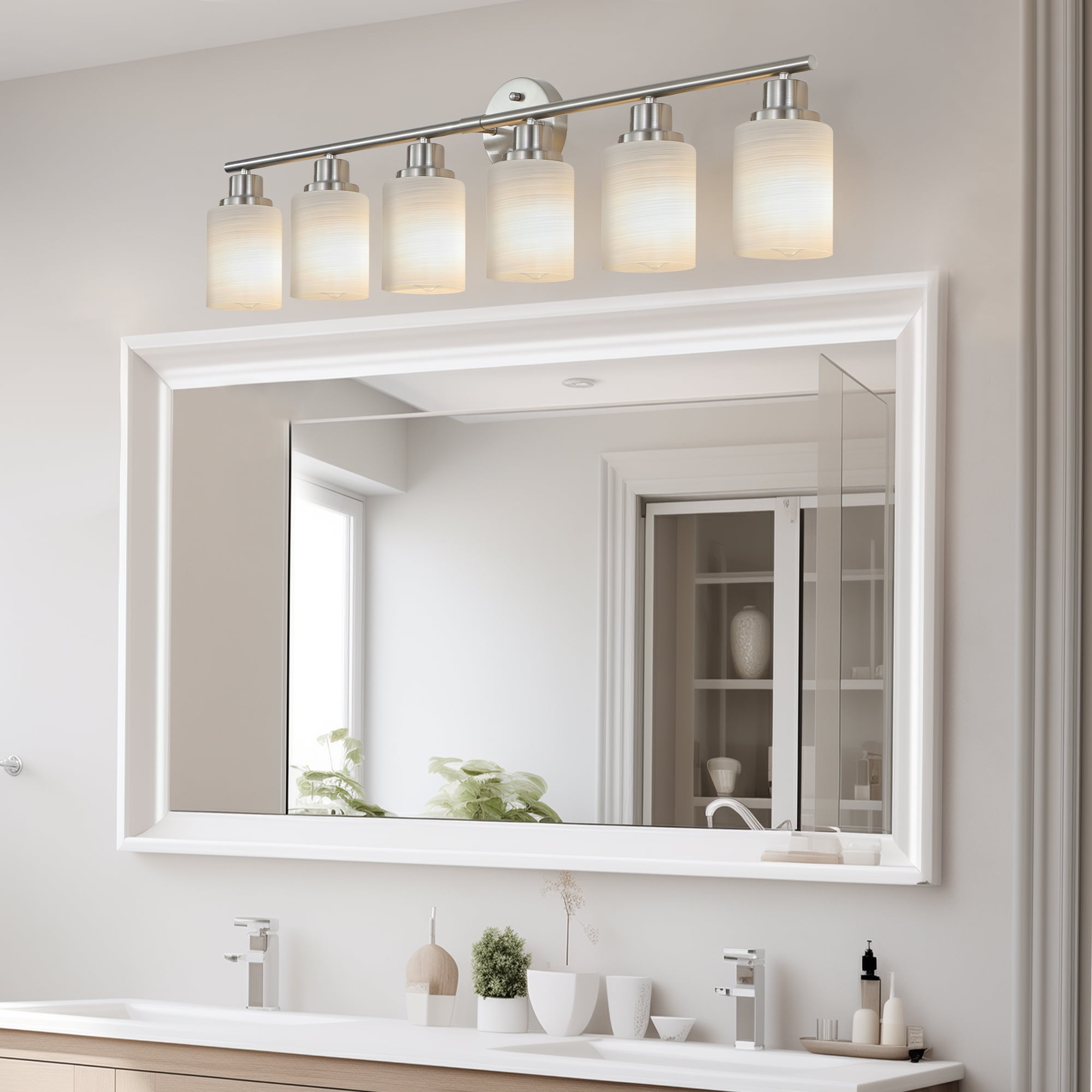 Jopath 39" Modern 6-Light Vanity Wall Sconce, Golden Finish with ...