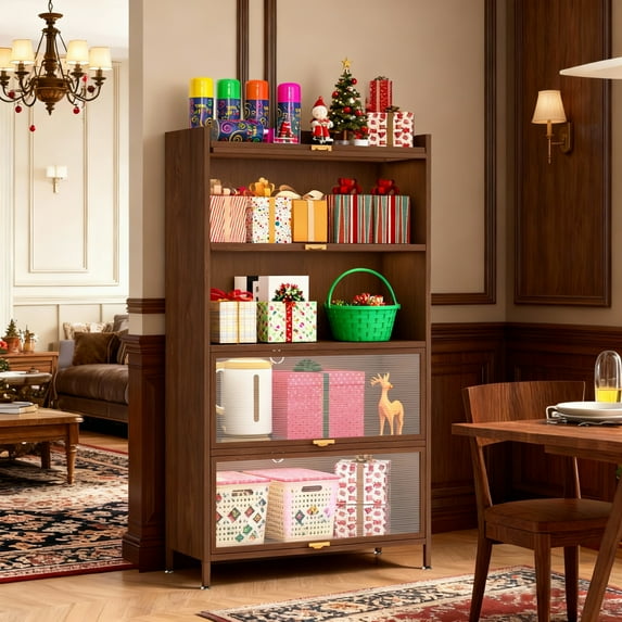 Jopath Metal Pantry Cabinet,57" Tall Kitchen Storage Cabinet with 4 ...