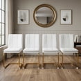 Jopath Set of 4 Modern Dining Chairs with Metal Legs, Pu Leather ...