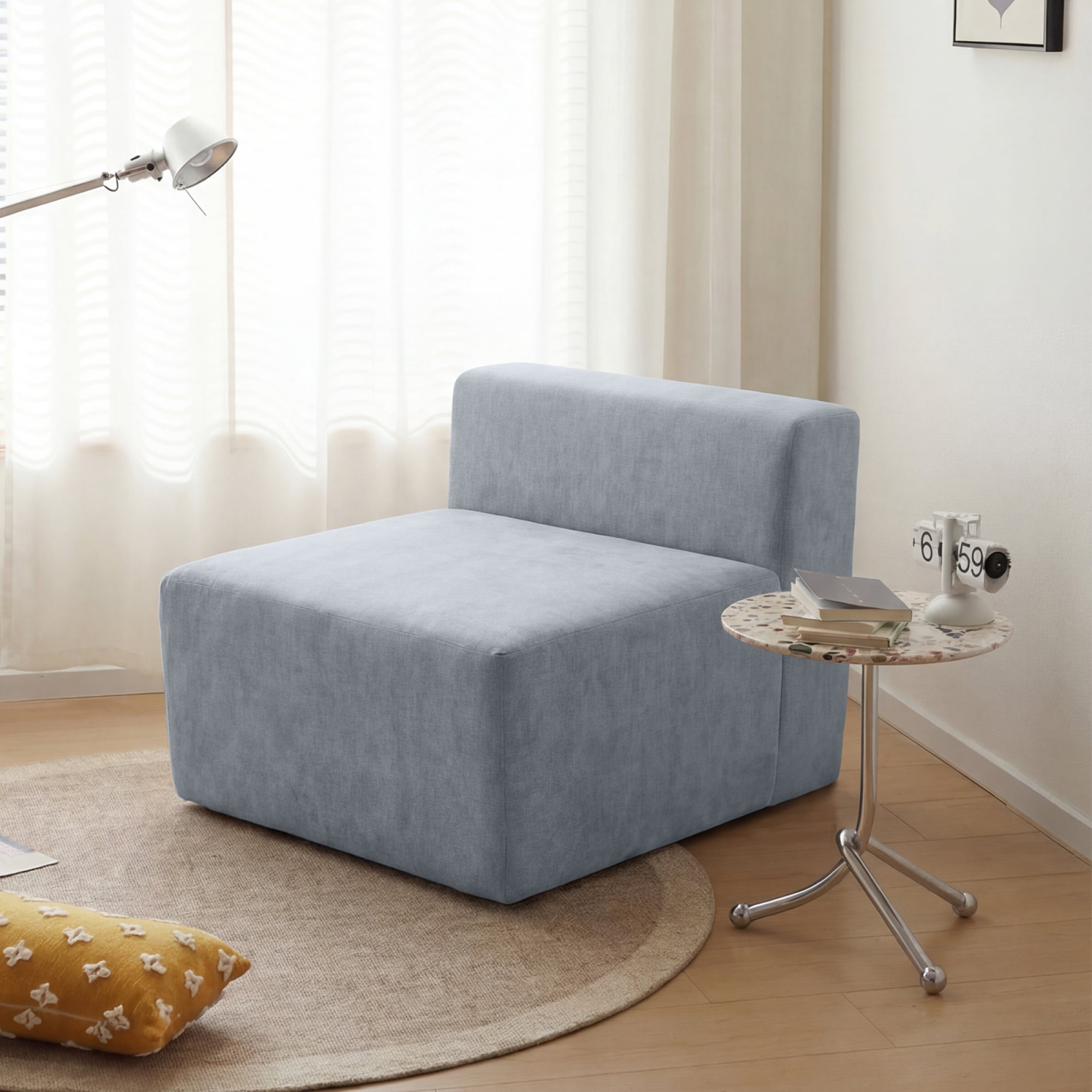 Jopath Single Armless Floor Sofa, One Piece High Density Foam Sofa ...