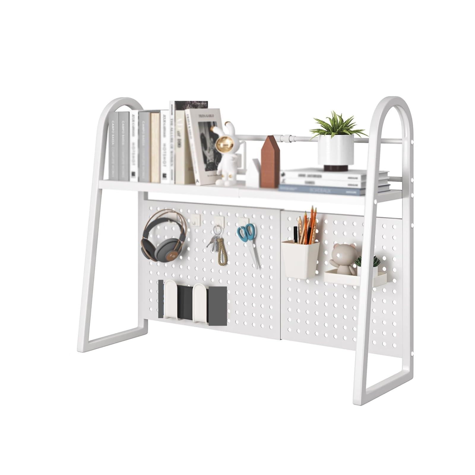 Joqixon Expandable Desktop Bookshelf for Books Storage and Potted Plant ...